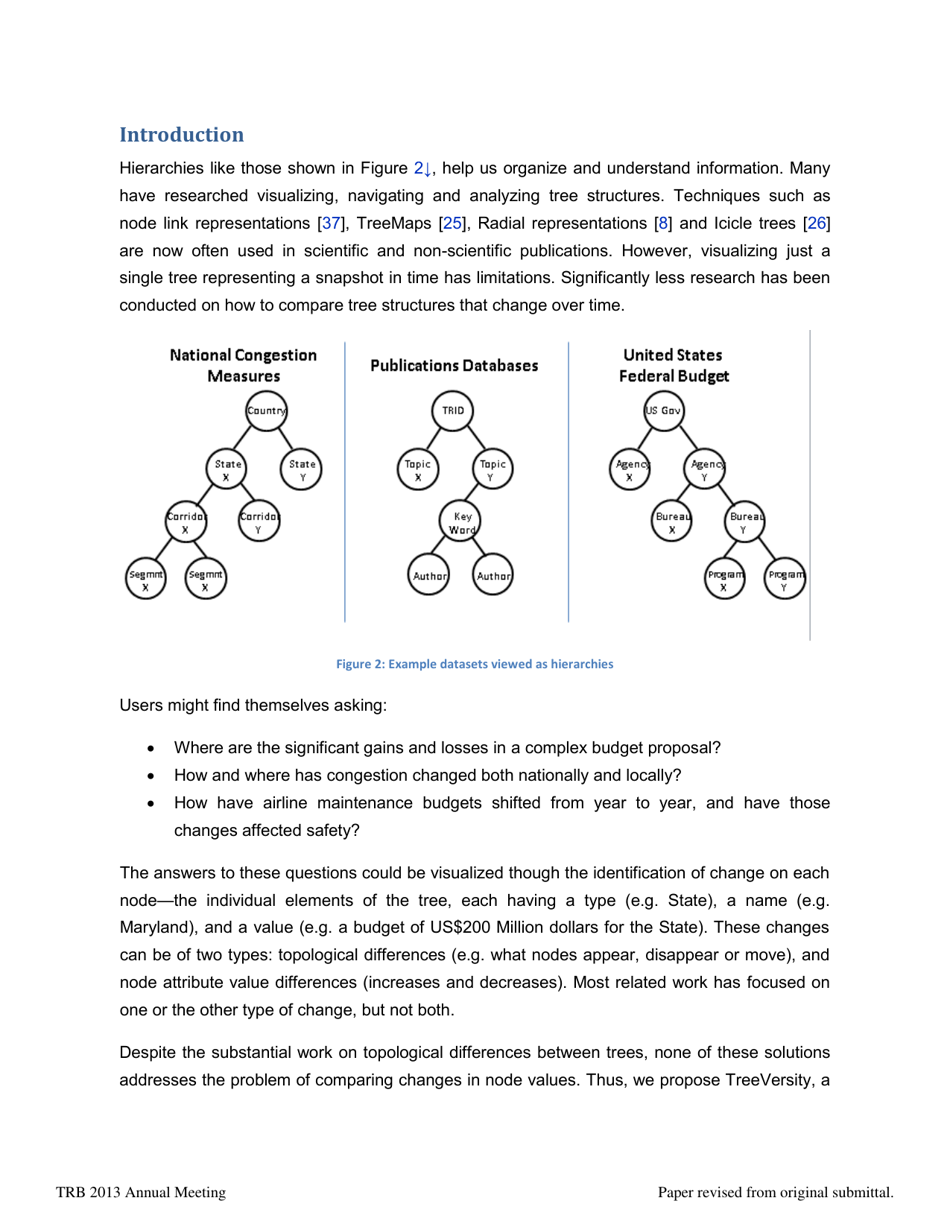 Treeversity Interactive Visualizations For Comparing Hierarchical Datasets John Alexis Guerra