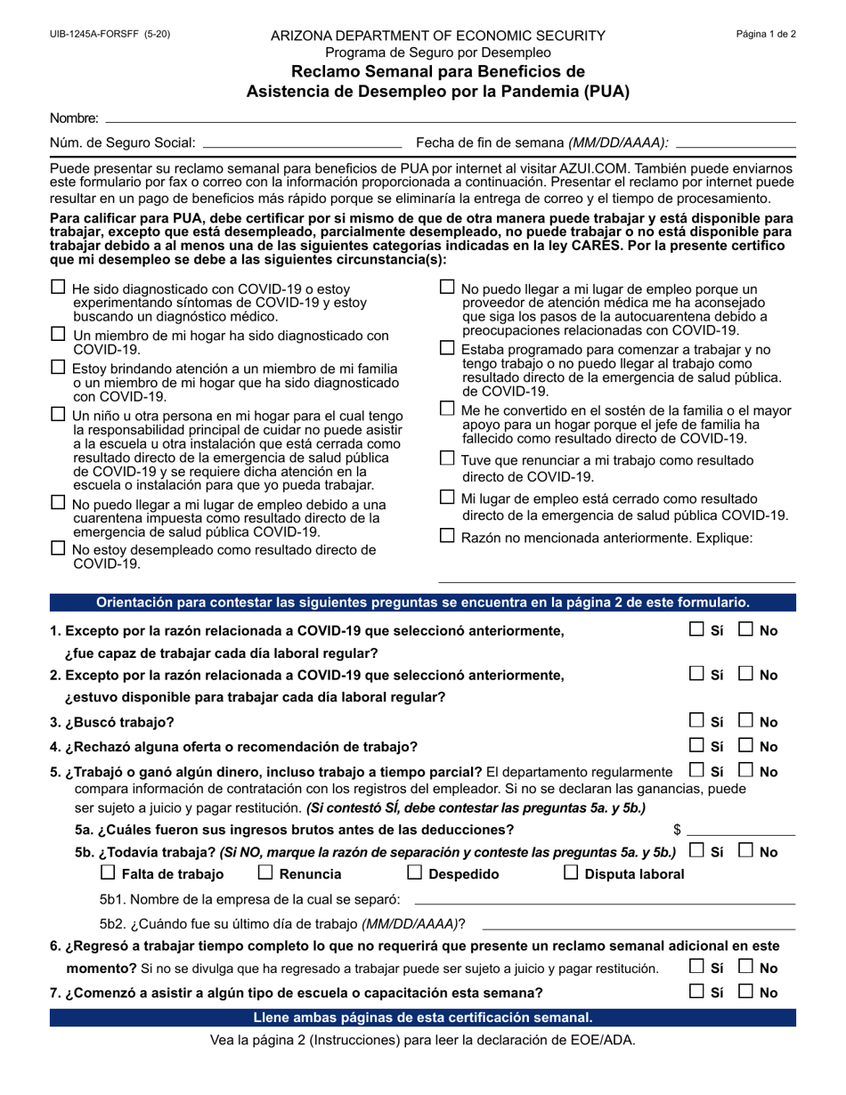Formulario UIB-1245A-S - Fill Out, Sign Online and Download Fillable ...