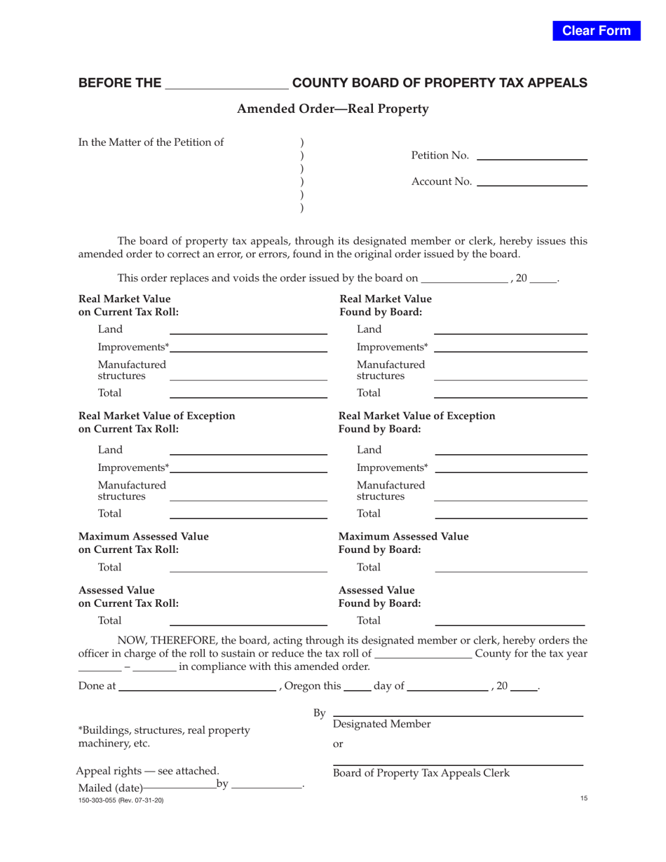 Form 150-303-055 - Fill Out, Sign Online and Download Fillable PDF ...