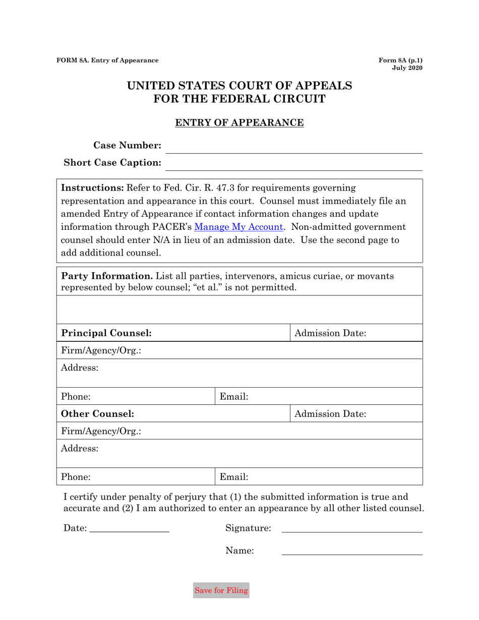 Form 8A - Fill Out, Sign Online and Download Fillable PDF | Templateroller
