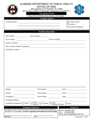 Alabama Complaint Form Download Fillable PDF 2018 — 2024 | Templateroller