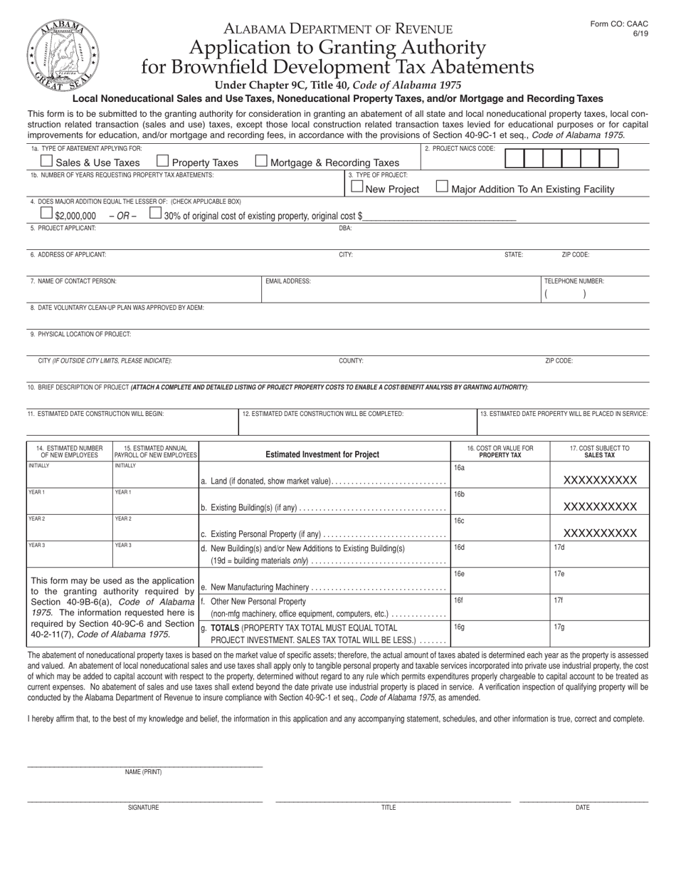 Form CO: CAAC - Fill Out, Sign Online and Download Printable PDF ...