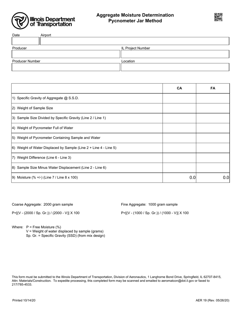 Form AER19 - Fill Out, Sign Online and Download Printable PDF, Illinois ...
