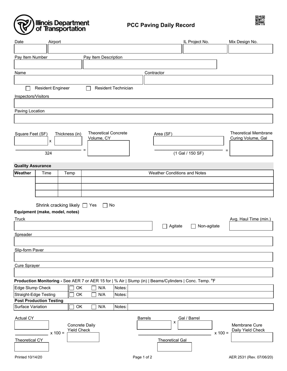 Form AER2531 - Fill Out, Sign Online and Download Fillable PDF ...