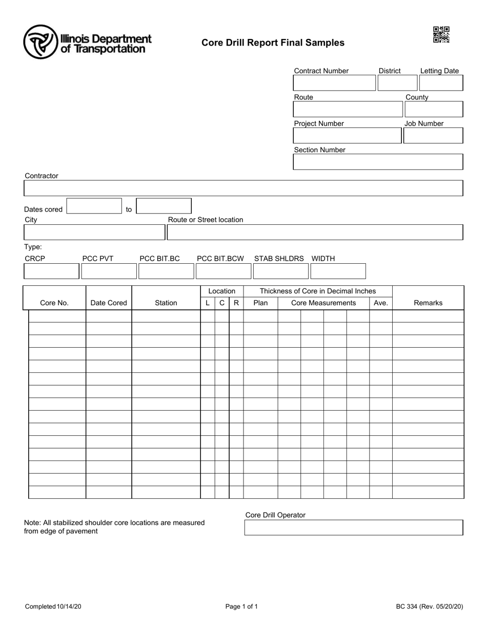 Form BC334 - Fill Out, Sign Online and Download Fillable PDF, Illinois ...