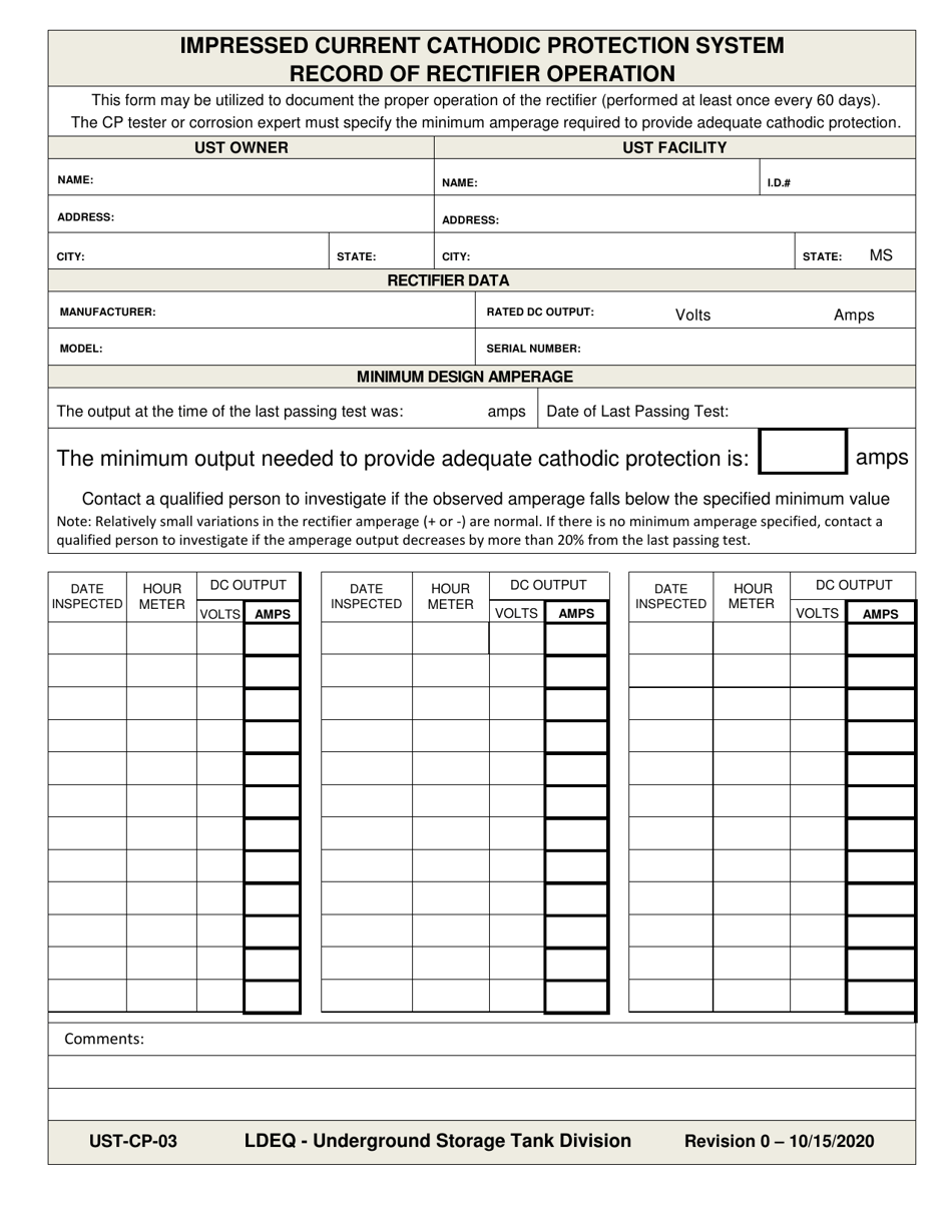 Form UST-CP-03 - Fill Out, Sign Online and Download Printable PDF ...