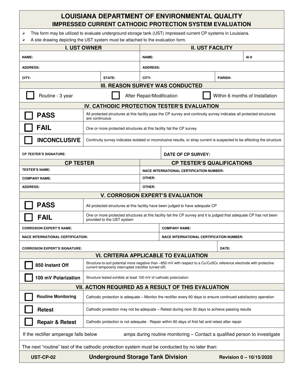 Form UST-CP-02 - Fill Out, Sign Online and Download Printable PDF ...