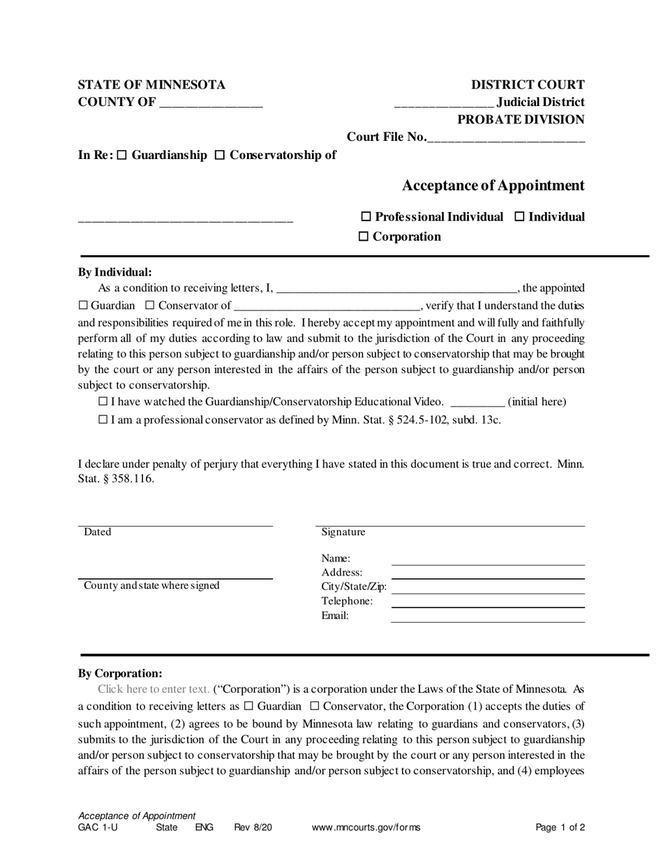 Form GAC1-U - Fill Out, Sign Online and Download Printable PDF ...