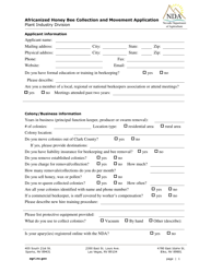 Nevada Africanized Honey Bee Collection and Movement Application - Fill ...