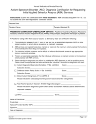Form FA-11F Download Fillable PDF or Fill Online Autism Spectrum Disorder (Asd) Diagnosis ...