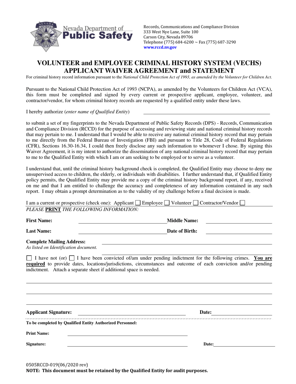 Form 0505RCCD-019 - Fill Out, Sign Online and Download Printable PDF ...