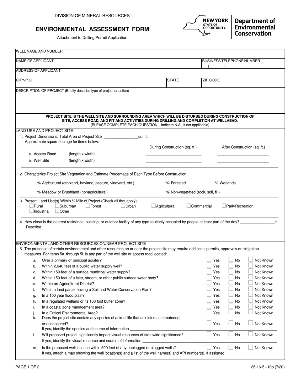 Form 85-16-5-10B - Fill Out, Sign Online and Download Fillable PDF, New ...