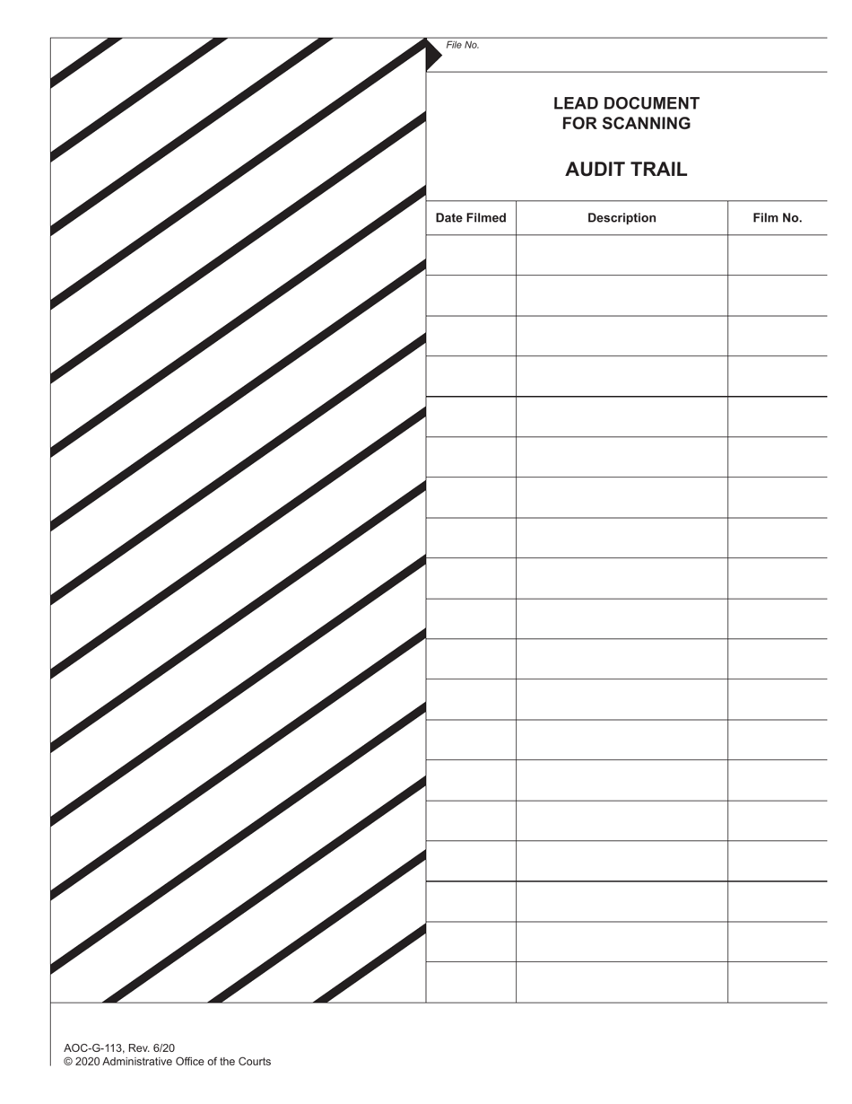 Form AOC-G-113 Download Fillable PDF or Fill Online Lead Document for ...
