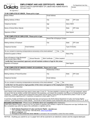 Form SFN4598 Download Fillable PDF or Fill Online Employment and Age ...