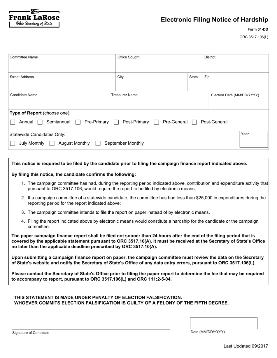 Notice Of Electronic Filing Fillable Form - Printable Forms Free Online