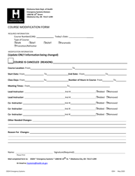 Oklahoma Course Modification Form Download Fillable PDF 2013 — 2025 ...