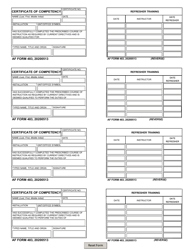 AF Form 483 Download Fillable PDF or Fill Online Certificate of ...