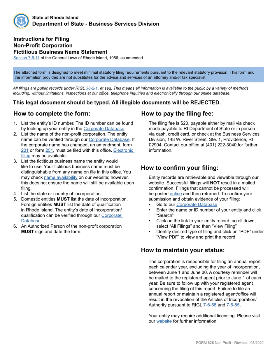 Form 626 Download Fillable PDF or Fill Online Fictitious Business Name ...