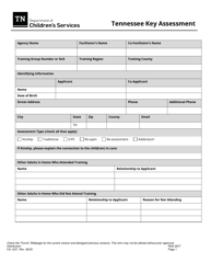 Tennessee Department of Children's Services Forms PDF templates ...