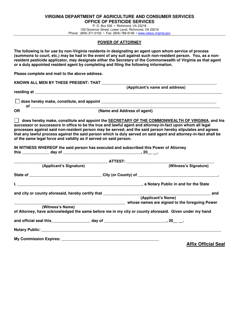 How To Obtain A Power Of Attorney In Va