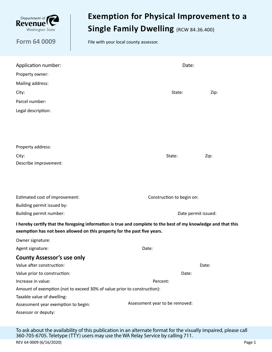 Form 64 0009 - Fill Out, Sign Online and Download Fillable PDF ...