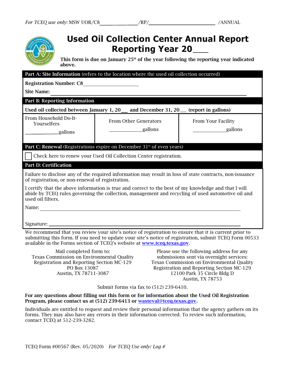 Form TCEQ-00567 - Fill Out, Sign Online and Download Fillable PDF ...