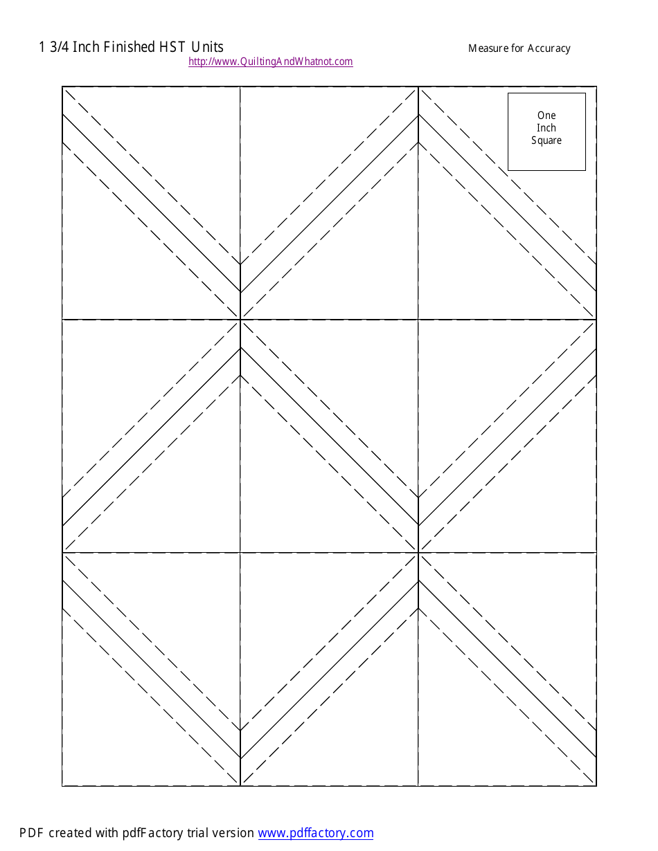 1 3/4 Inch Finished Hst Units Template Download Printable PDF ...