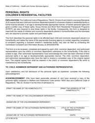 Form LIC613B Download Fillable PDF or Fill Online Personal Rights ...