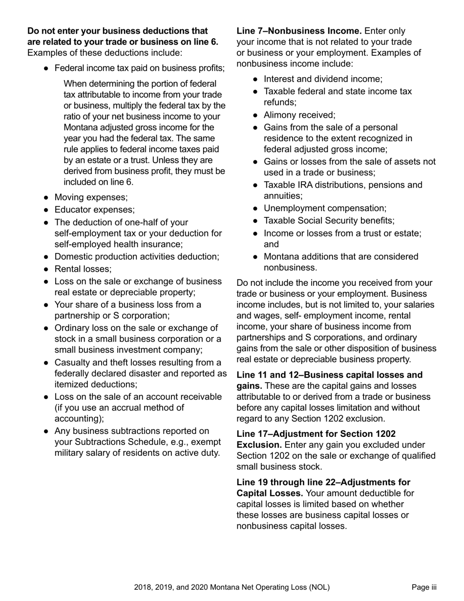 Form NOL - 2020 - Fill Out, Sign Online and Download Fillable PDF ... Form NOL - 2020 - Fill Out, Sign Online and Download Fillable PDF ...