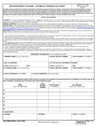 DD Form 2656-8 Download Fillable PDF or Fill Online Survivor Benefit ...