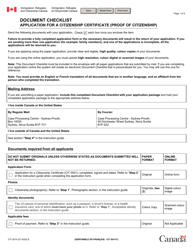 Form CIT0014 Download Fillable PDF or Fill Online Document Checklist ...