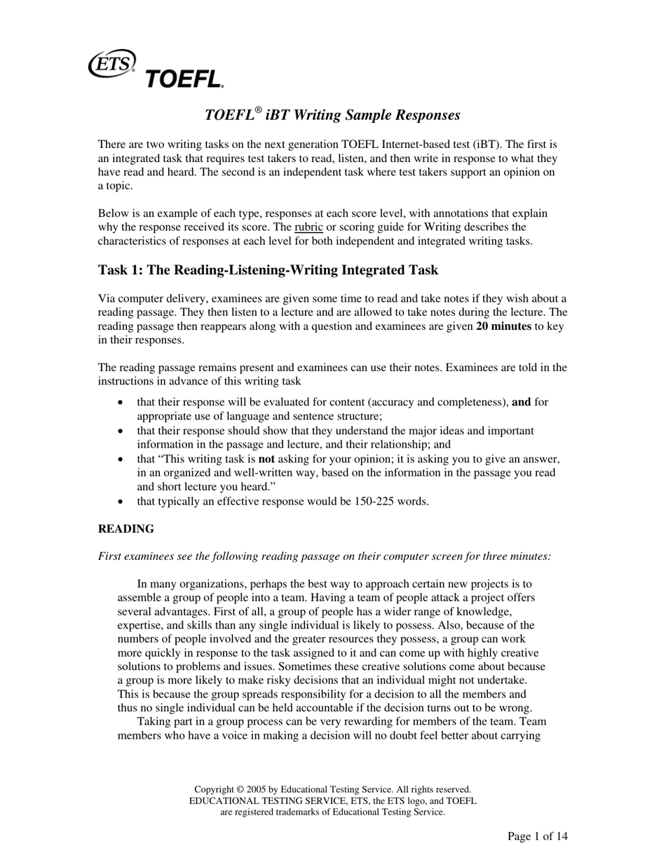 Controllore Scena Penetrare Toefl Writing Template Pdf Morbosit 
