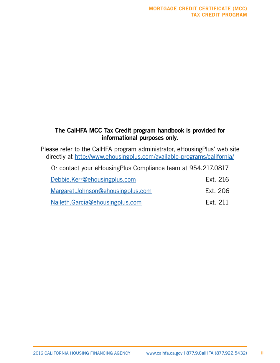 2016 California Mortgage Credit Certificate (Mcc) Tax Credit Program Handbook - Fill Out, Sign ...