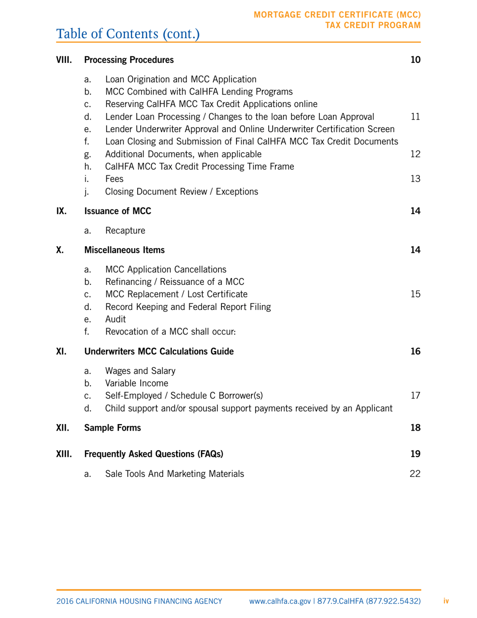 2016 California Mortgage Credit Certificate (Mcc) Tax Credit Program Handbook - Fill Out, Sign ...