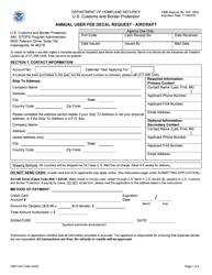 CBP Form 339A Download Fillable PDF or Fill Online Annual User Fee ...