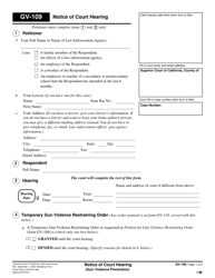 Form GV-109 Download Fillable PDF or Fill Online Notice of Court ...