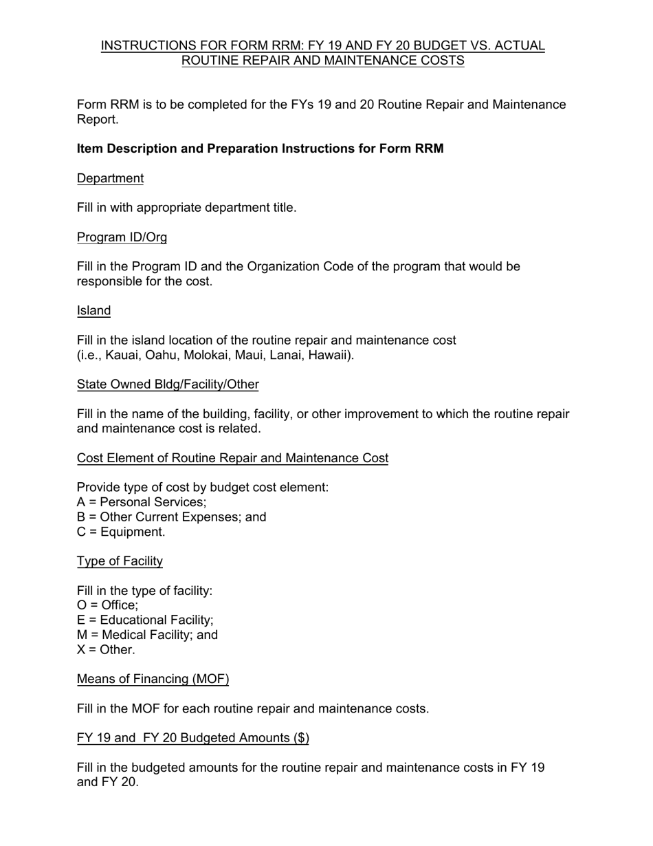 Download Instructions for Routine Repair and Maintenance Form PDF, 2020 ...