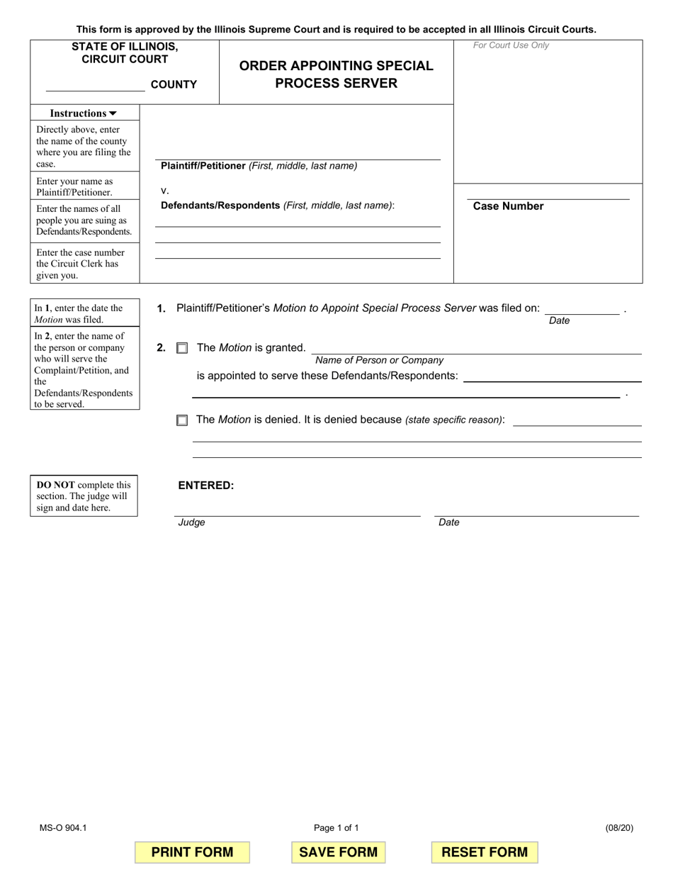 Form MS-O904.1 - Fill Out, Sign Online and Download Fillable PDF ...