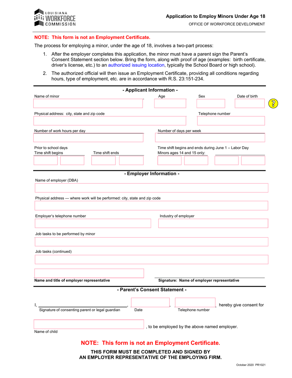 Form PR1021 - Fill Out, Sign Online and Download Fillable PDF ...