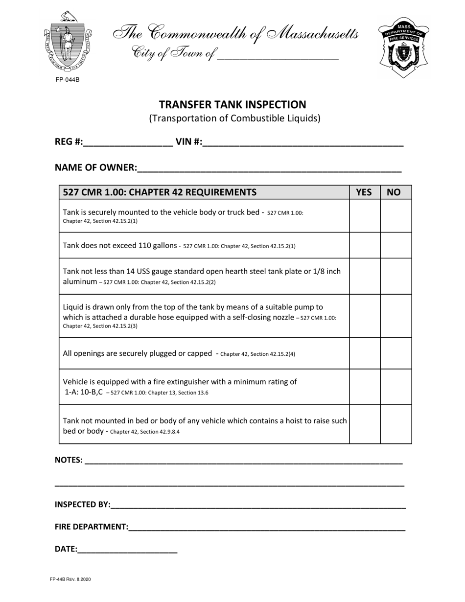 Form FP-44B - Fill Out, Sign Online and Download Printable PDF ...