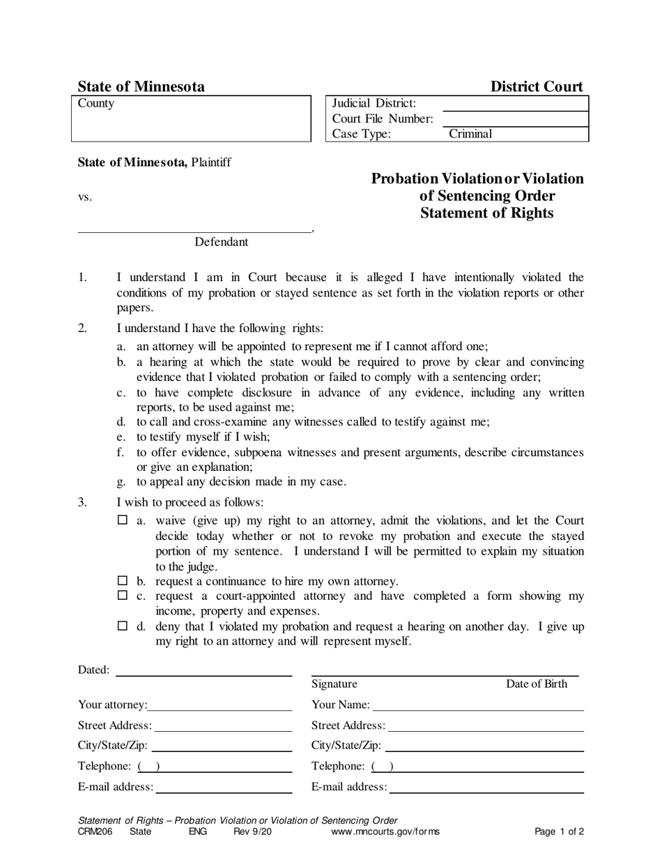 Form CRM206 - Fill Out, Sign Online and Download Printable PDF ...