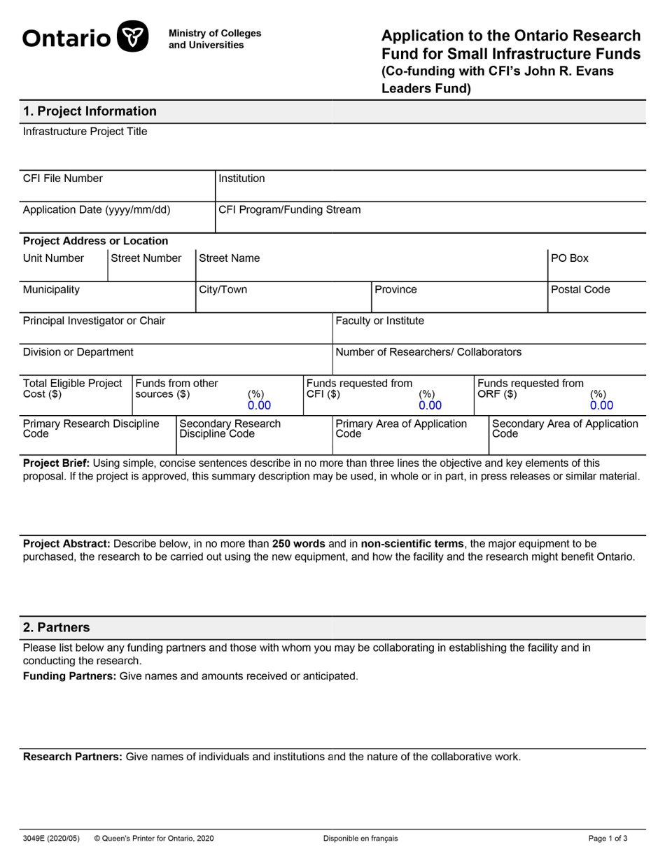 Form 3049E - Fill Out, Sign Online and Download Fillable PDF, Ontario ...