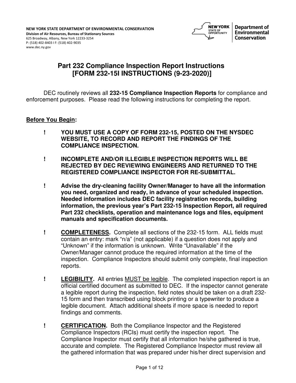 Download Instructions for Form 232-15 Part 232 Dry Cleaning Facility ...