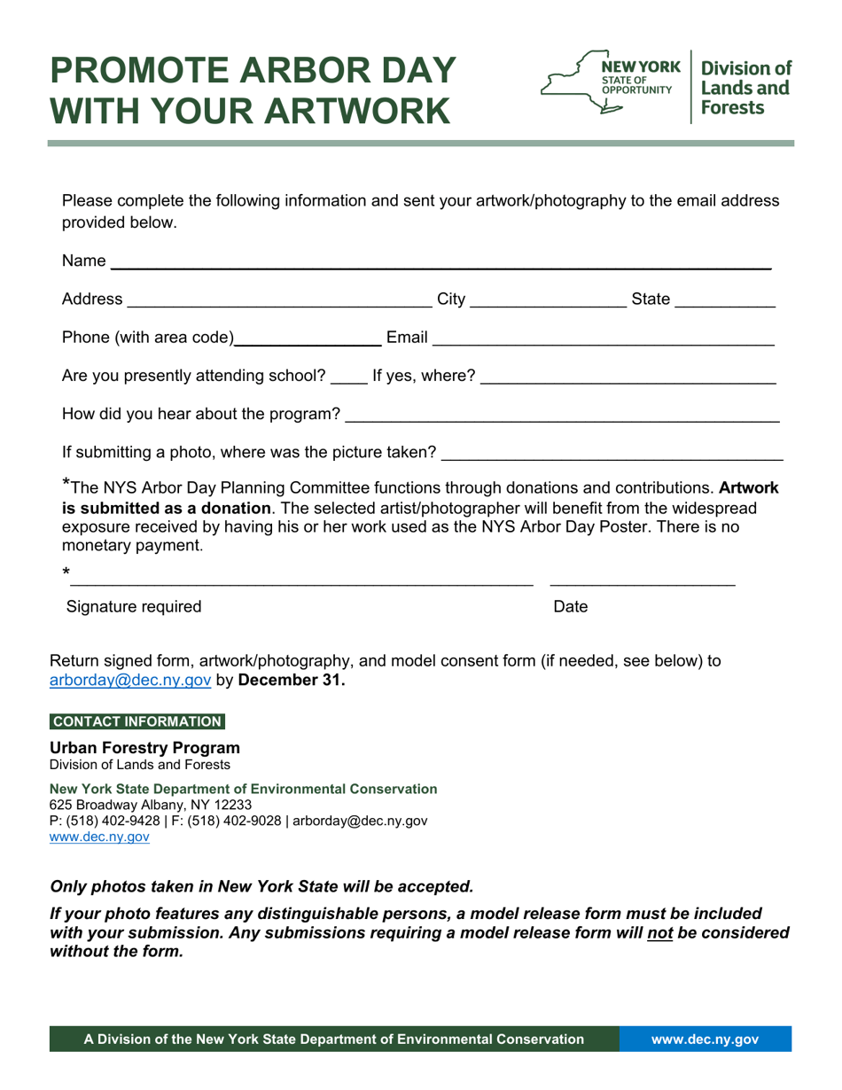 New York Artist Information Form - Fill Out, Sign Online and Download ...