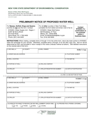 New York Preliminary Notice of Proposed Water Well Download Fillable ...