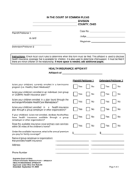 Ohio Health Insurance Affidavit - Fill Out, Sign Online and Download ...
