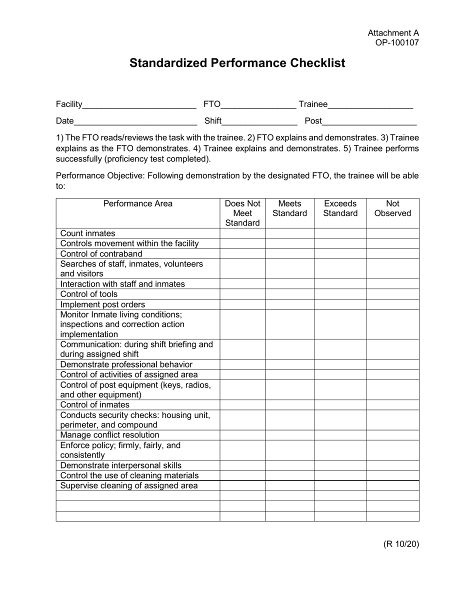 Form OP-100107 Attachment A - Fill Out, Sign Online and Download ...