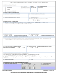 USAFA Form 13 Download Fillable PDF or Fill Online Application for ...