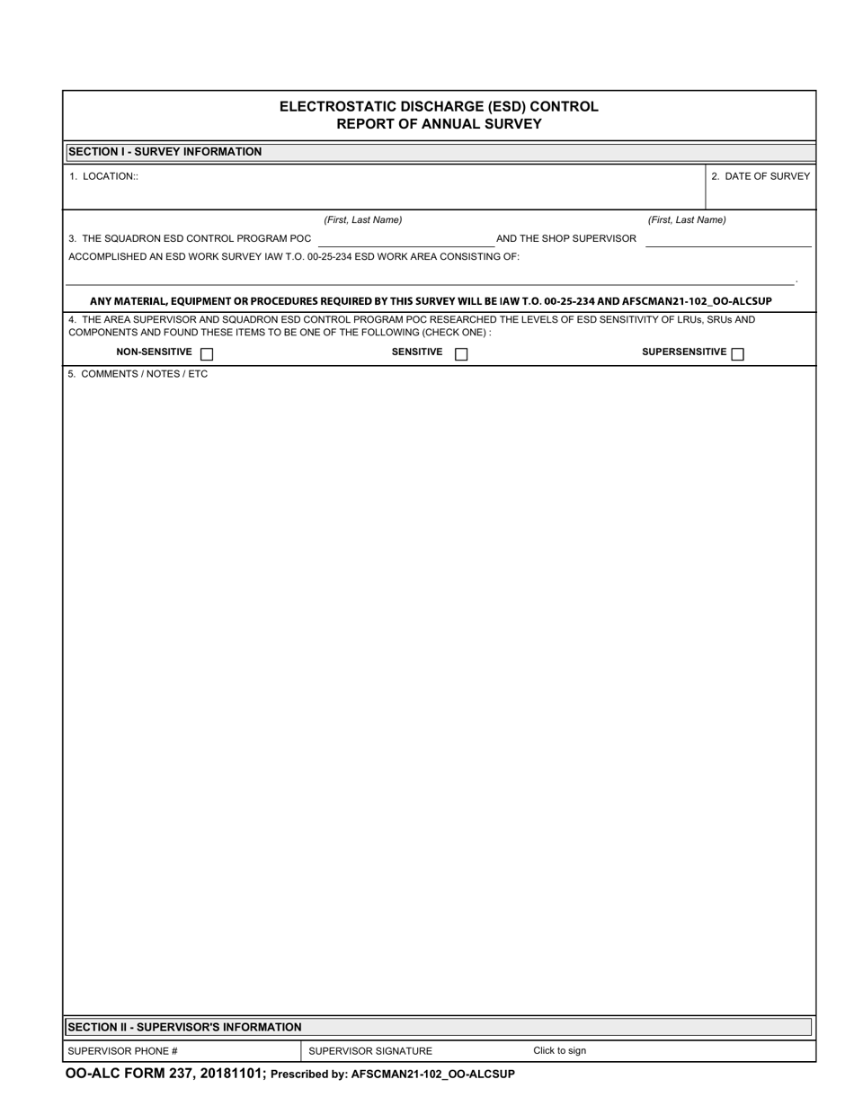 OO-ALC Form 237 - Fill Out, Sign Online and Download Fillable PDF ...