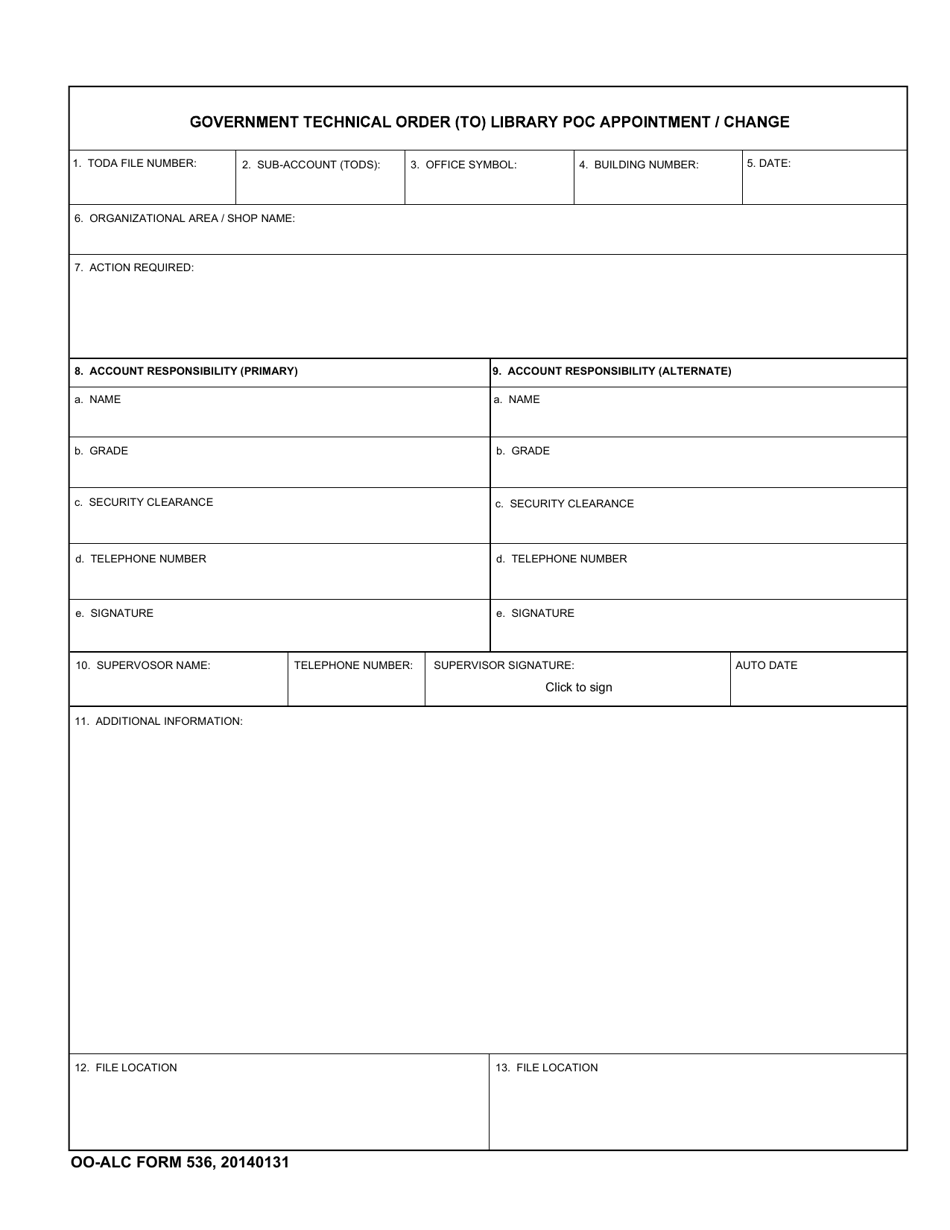OO-ALC Form 536 - Fill Out, Sign Online and Download Fillable PDF ...